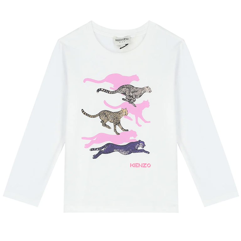 KENZO Majica za devojčice K15541/10P, Bela