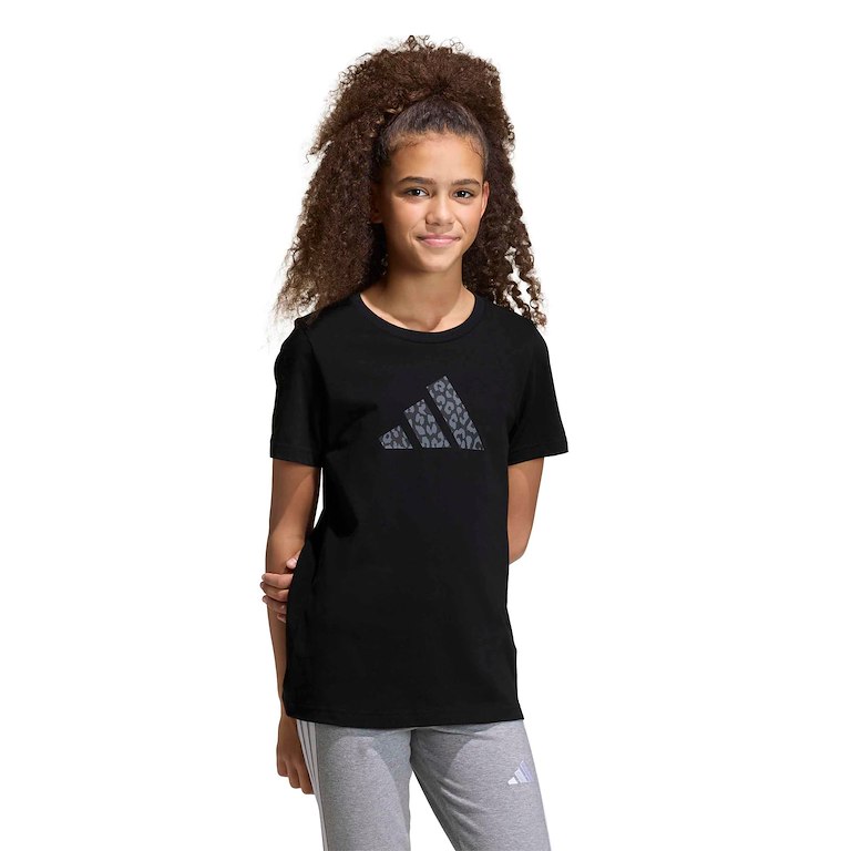 Adidas Majica za devojčice Jg Animal T KA2987 Kratki rukav, Crna