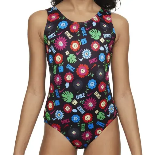 Nike Kupaći kostim za devojčice U-back One Piece NESSE725-001, Šareni