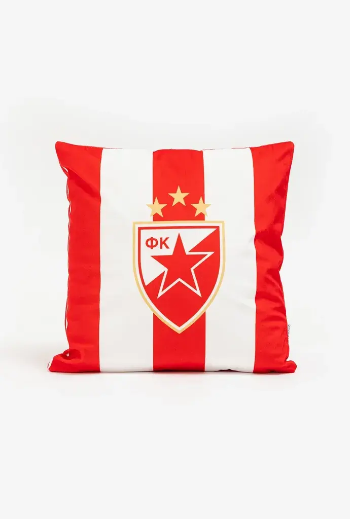 Stefan Ukrasni jastuk Crvena Zvezda, 45x45cm, Crveno-beli