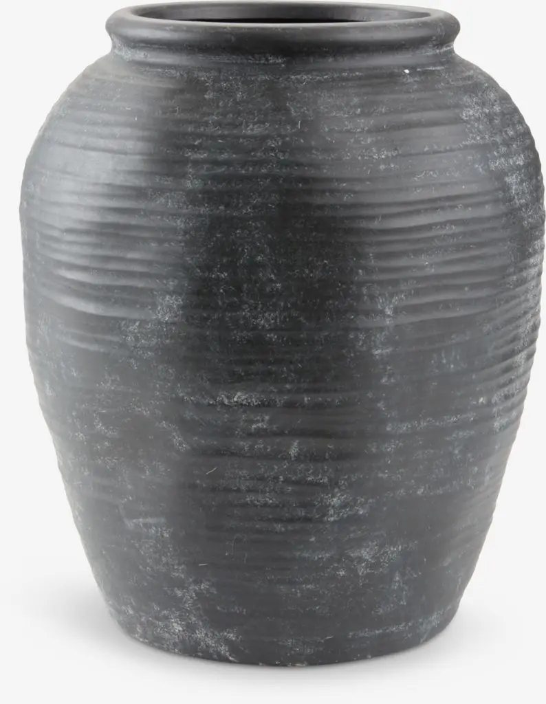 Vaza Aurora, D25 x V30 cm, tamnosiva