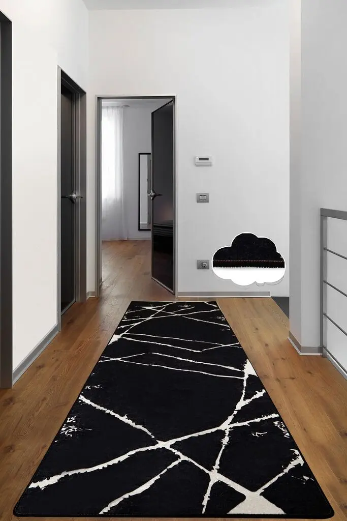 Conceptum Hypnose Tepih Broken, 100x300cm, Crni