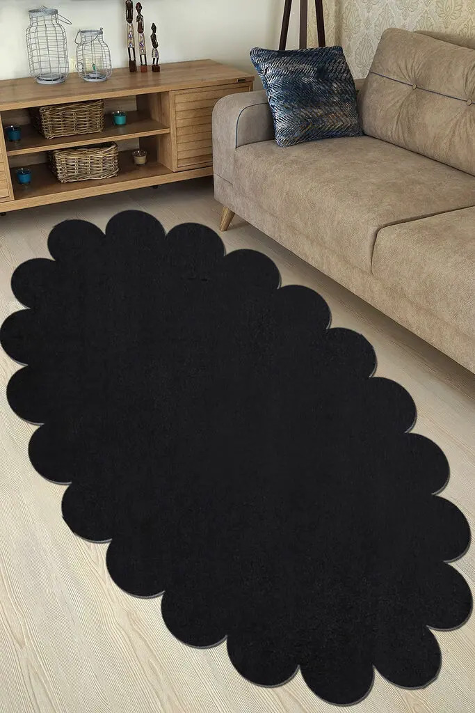 Conceptum Hypnose Tepih Ellipse Daisy, 80x120cm, Crni
