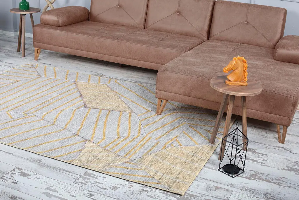 Conceptum Hypnose Tepih Funk -AL 179 sr, 150x230 cm, Sivo-žuti