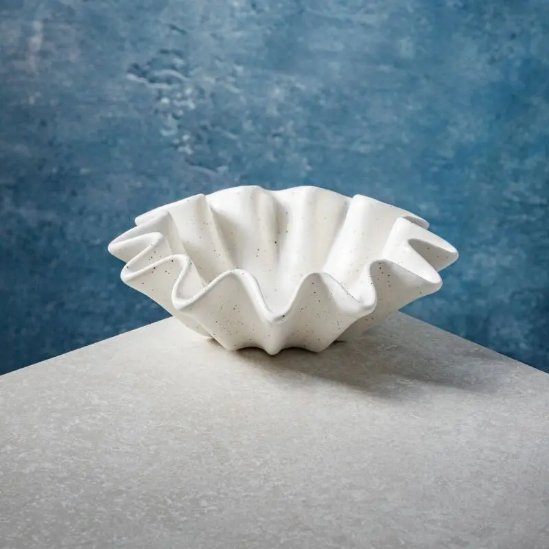 Dekor Dom Dekorativna činija Modern Hamptons 19x19x6cm, White, HML 240858