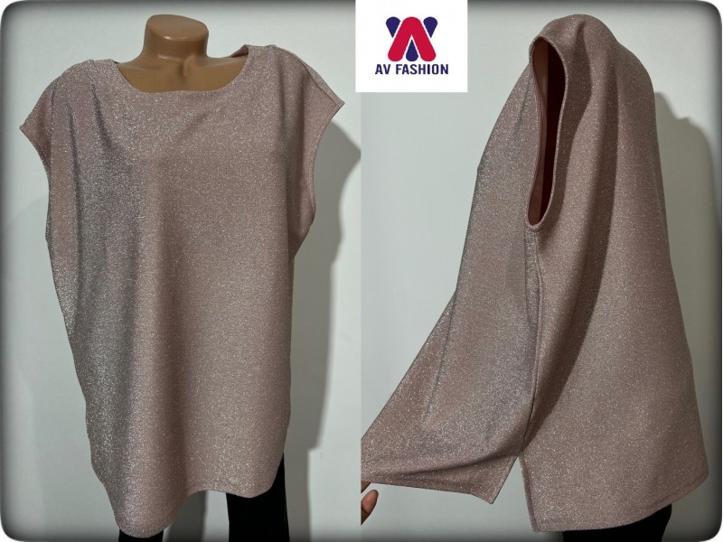 *AMY VERMONT*Lame tegljiva bluza*KAO NOVA*44-46-L