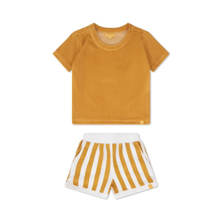 Swim Essentials Komplet za decu, Šorts i majica, Oker