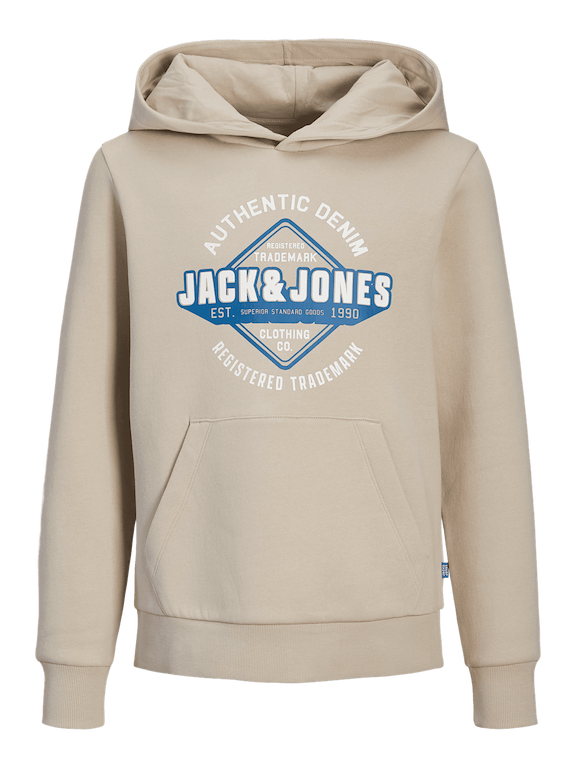 JACK & JONES JUNIOR Duks sa kapuljačom za dečake 12258823, Bež