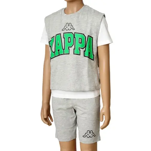 Kappa Komplet za dečake Logo Depv2245B, Sivi