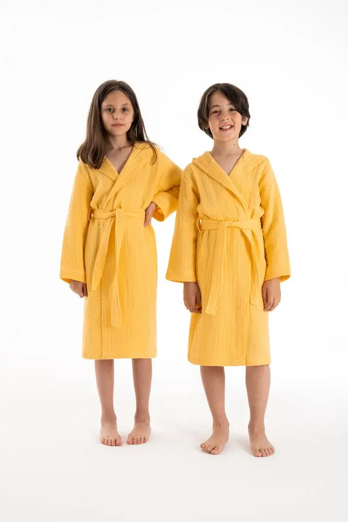 L'essentiel Maison Dečiji bademantil Muslin, Žuti