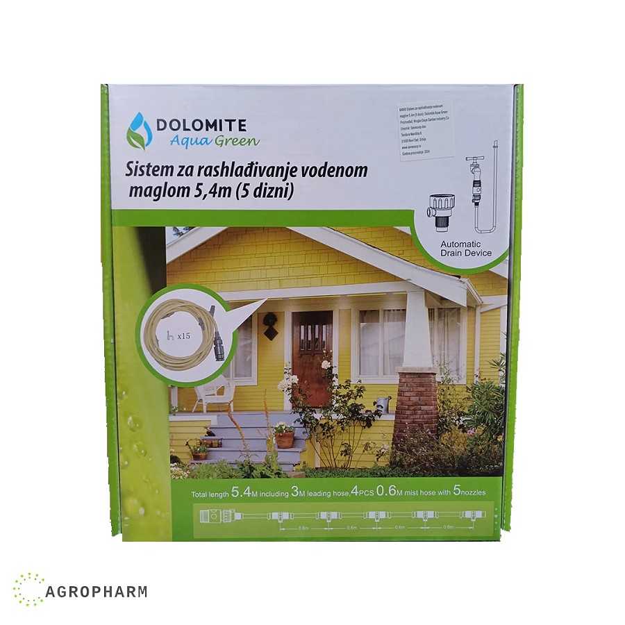 Sistem za rashlađivanje vodenom maglom 5,4m Dolomite Aqua Green