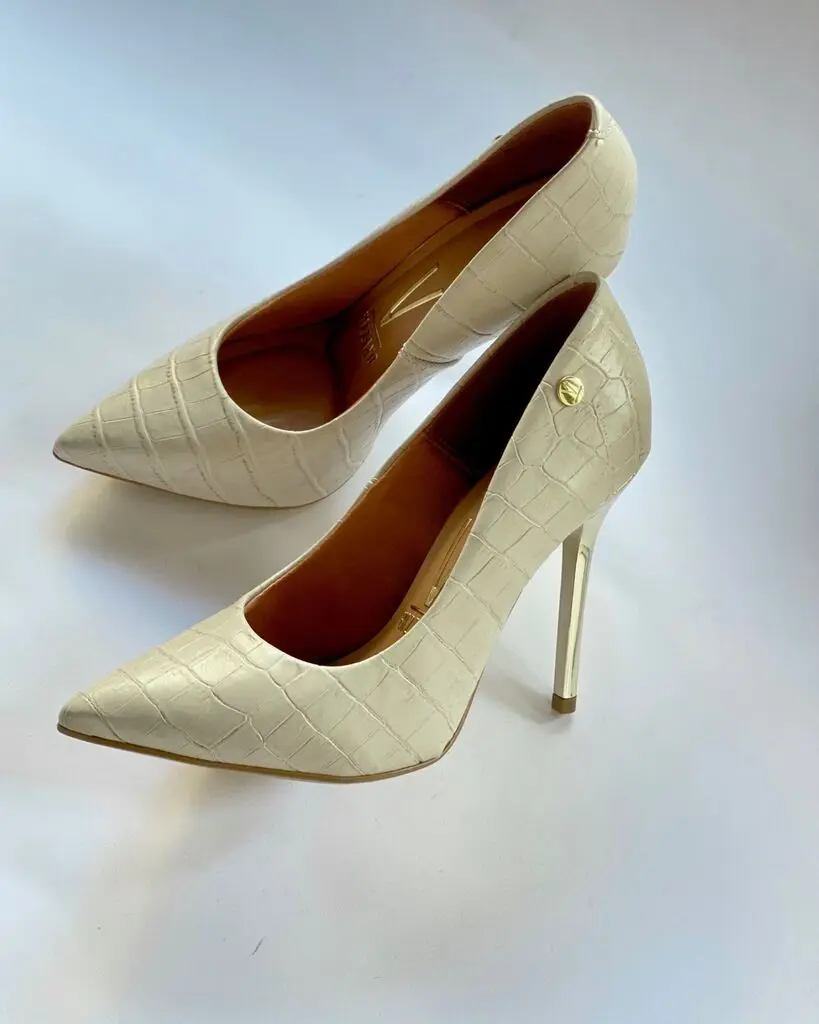 Squareonline Ženske cipele na štiklu Beige Croco Glam, Bež