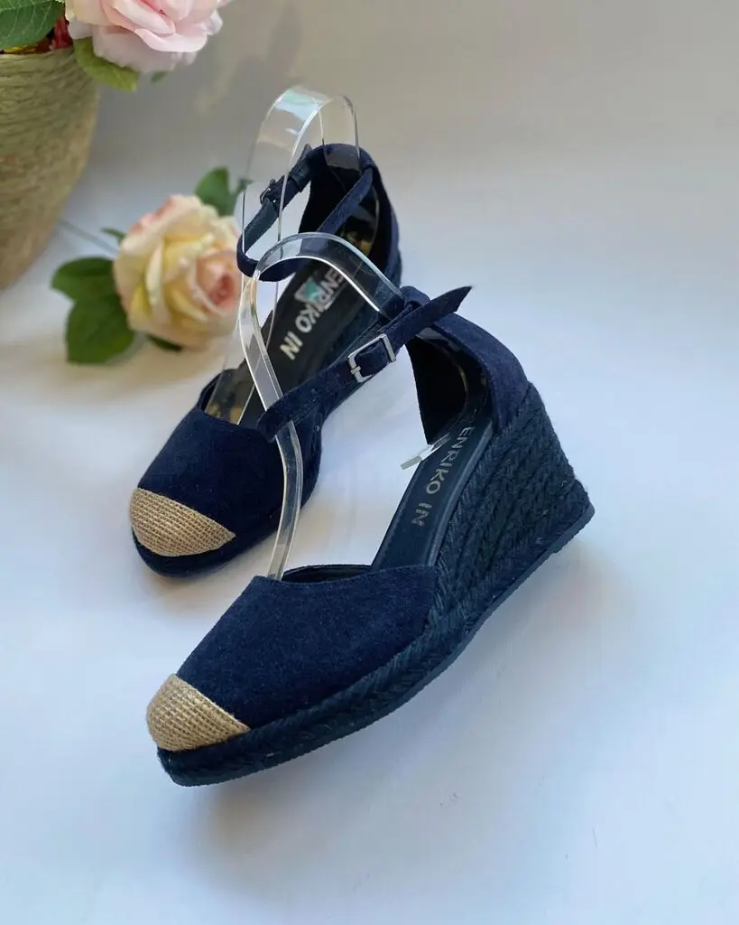 Squareonline Ženske sandale Navy Natural, Tamnoplave