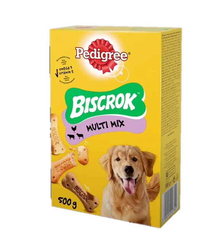 PEDIGREE Hrskavi biskviti sa tri ukusa za nagrađivanje pasa Biscrok Multi , 500g