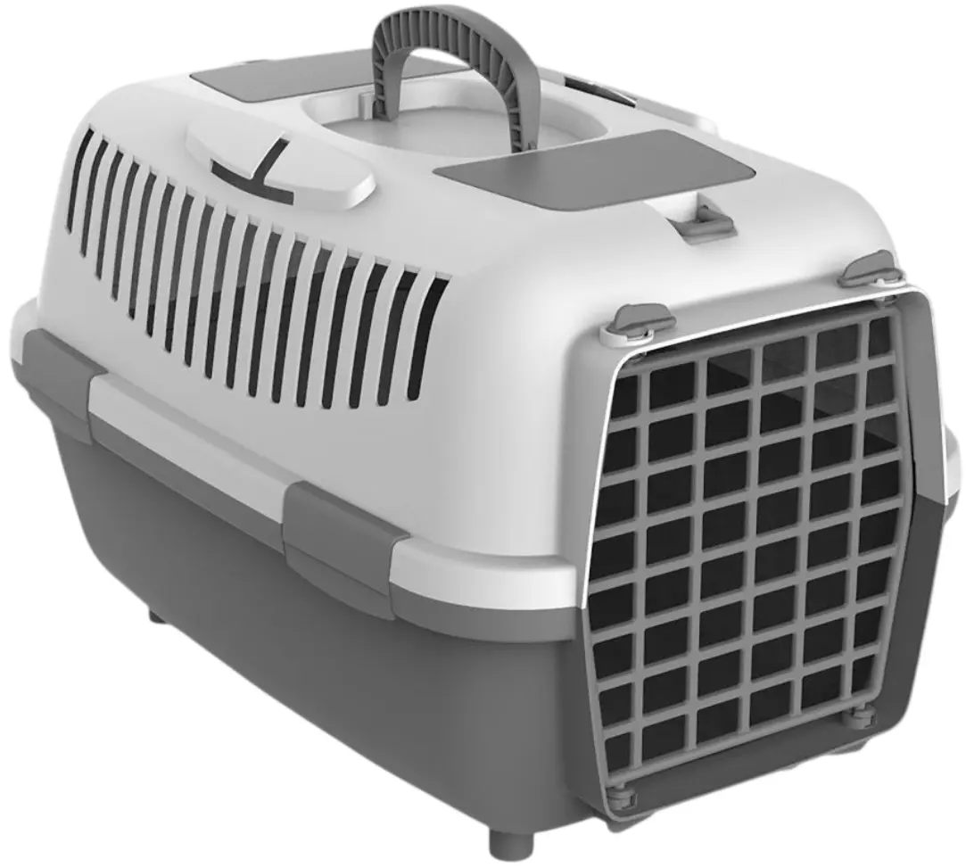 PetMax Transporter za pse Nomade, 61x40x38 cm, Sivi
