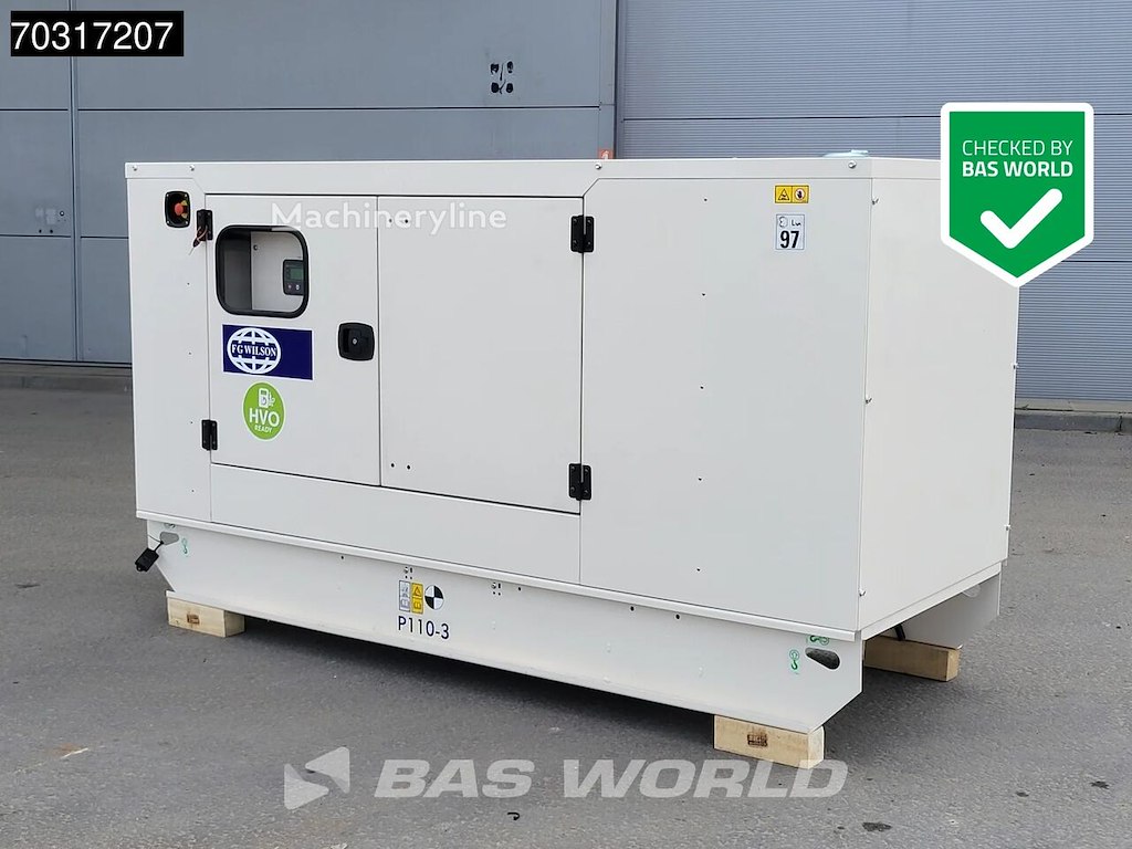 Novi FG Wilson P110-3 110KVA - Perkins engine - Leroy Somer ALT - Warranty diesel generator
