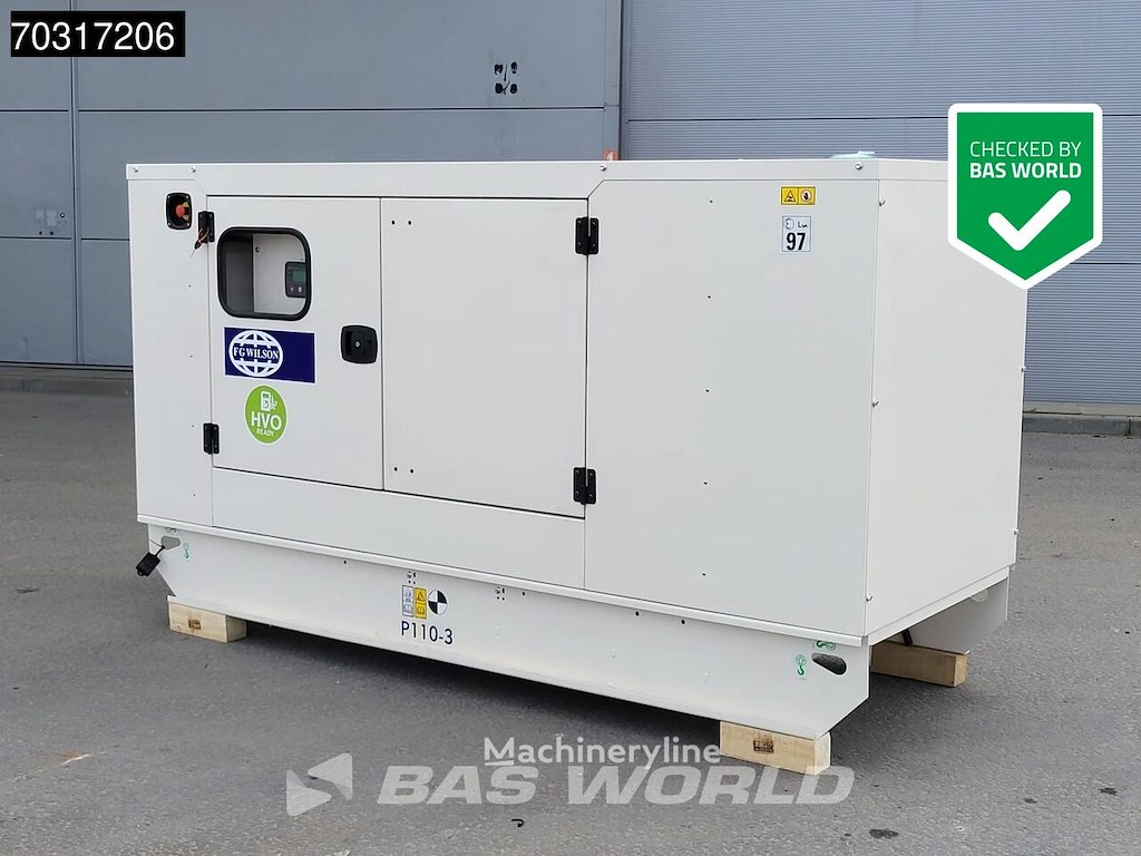 Novi FG Wilson P110-3 110KVA - Perkins engine - Leroy Somer ALT - Warranty diesel generator