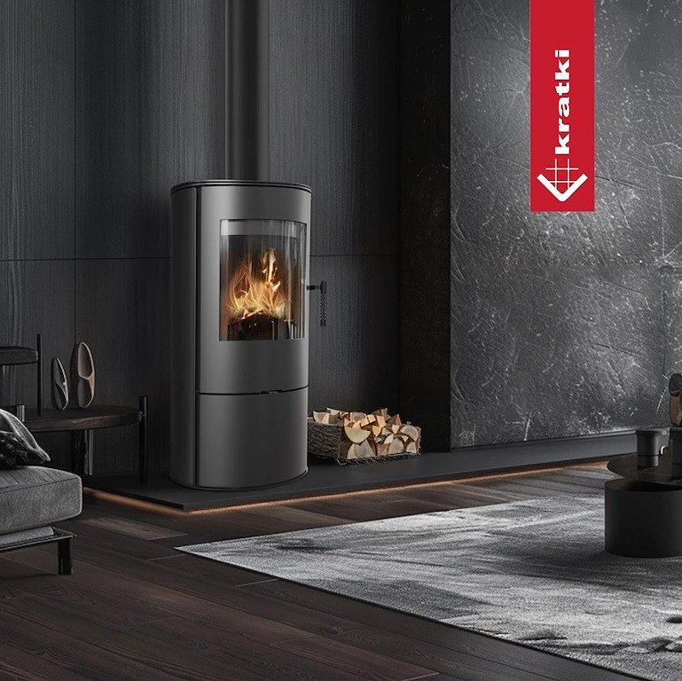 Samostojeća peć na drva – Kratki ROLLO Ø150 7 kW