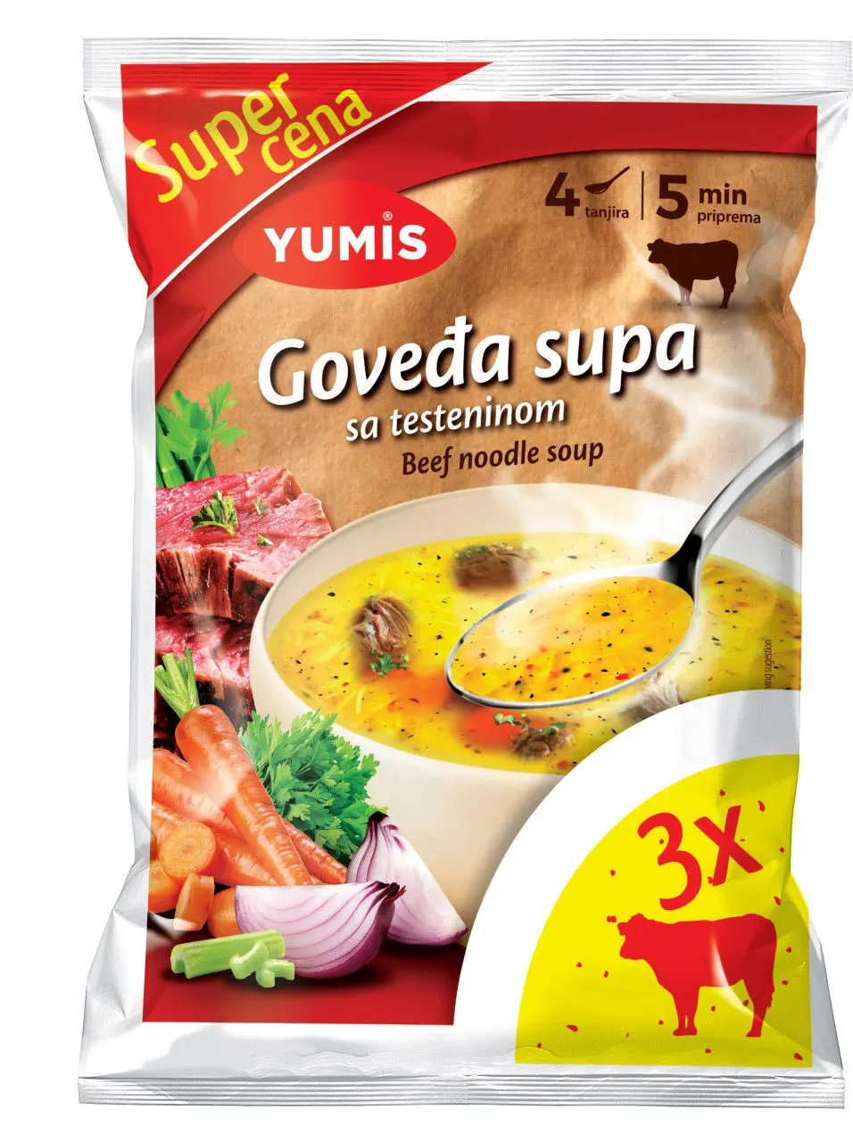 Yumis Goveđa supa, 40g, 3 komada
