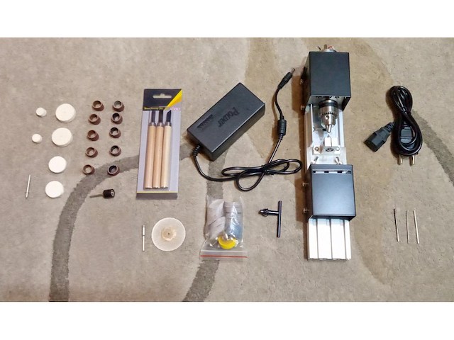 Mini strug za drvo i hobi 100W – komplet sa opremom