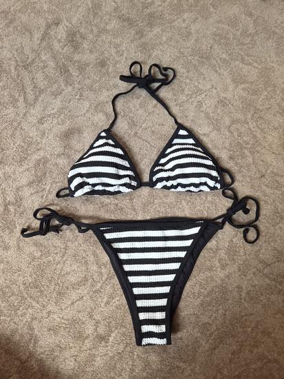 NOVO crno beli bikini