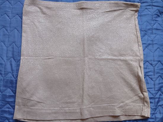 H&M srebrna svetlucava pamucna mini suknja, M