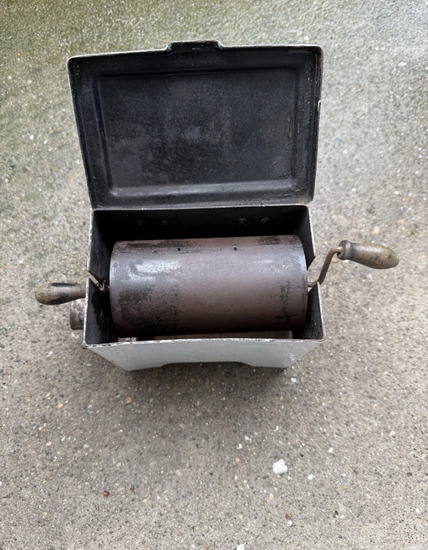 Vintage 1965 Heated Metal Coffee Nut Roaster