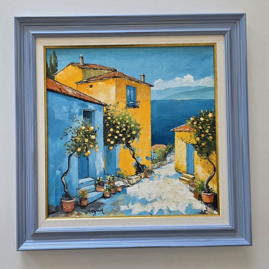 Ulje na platnu - Mediteranski mir, prelepa slika!