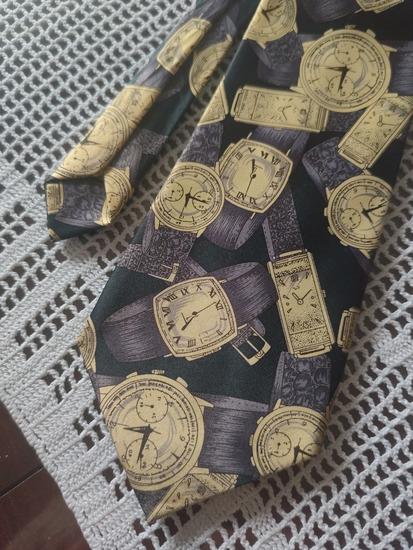 Retro steampunk Rene Chagal svilena kravata 2