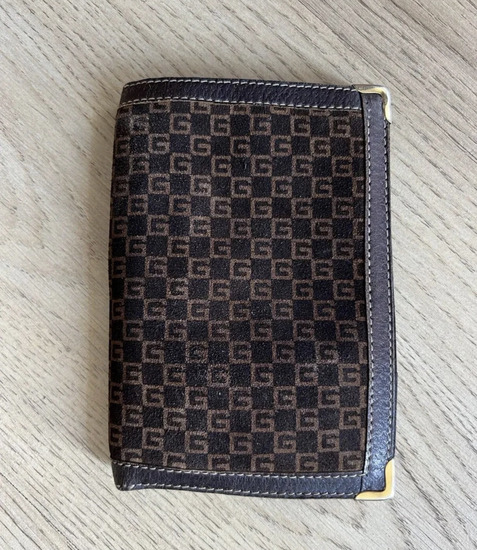 Vintage Gucci Monogram Secretary Wallet 1970's