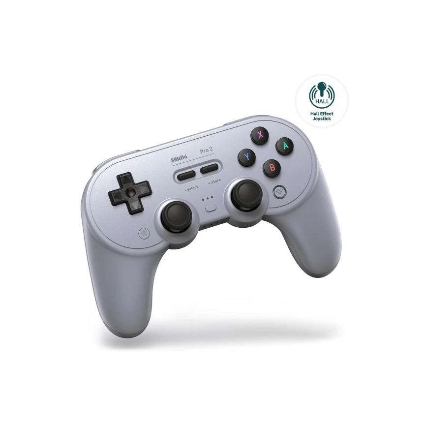 Bežični gamepad 8BitDo Pro 2 BT/2.4Ghz/Multi platform/Vibracija/Hall Effect/TMR/Gray