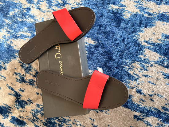 Massimo Dutti crvene papuce novo