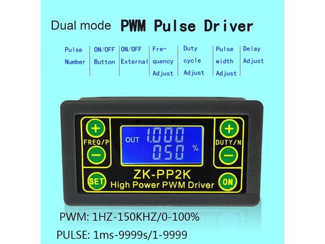 Regulator brzine motora ZK-PP2K PWM DC 3.3-30V 8A 150W
