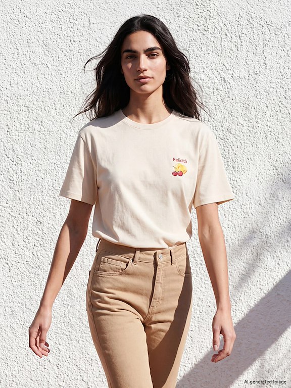LCW Vision Štampana Oversize 100% Pamučna Ženska Majica