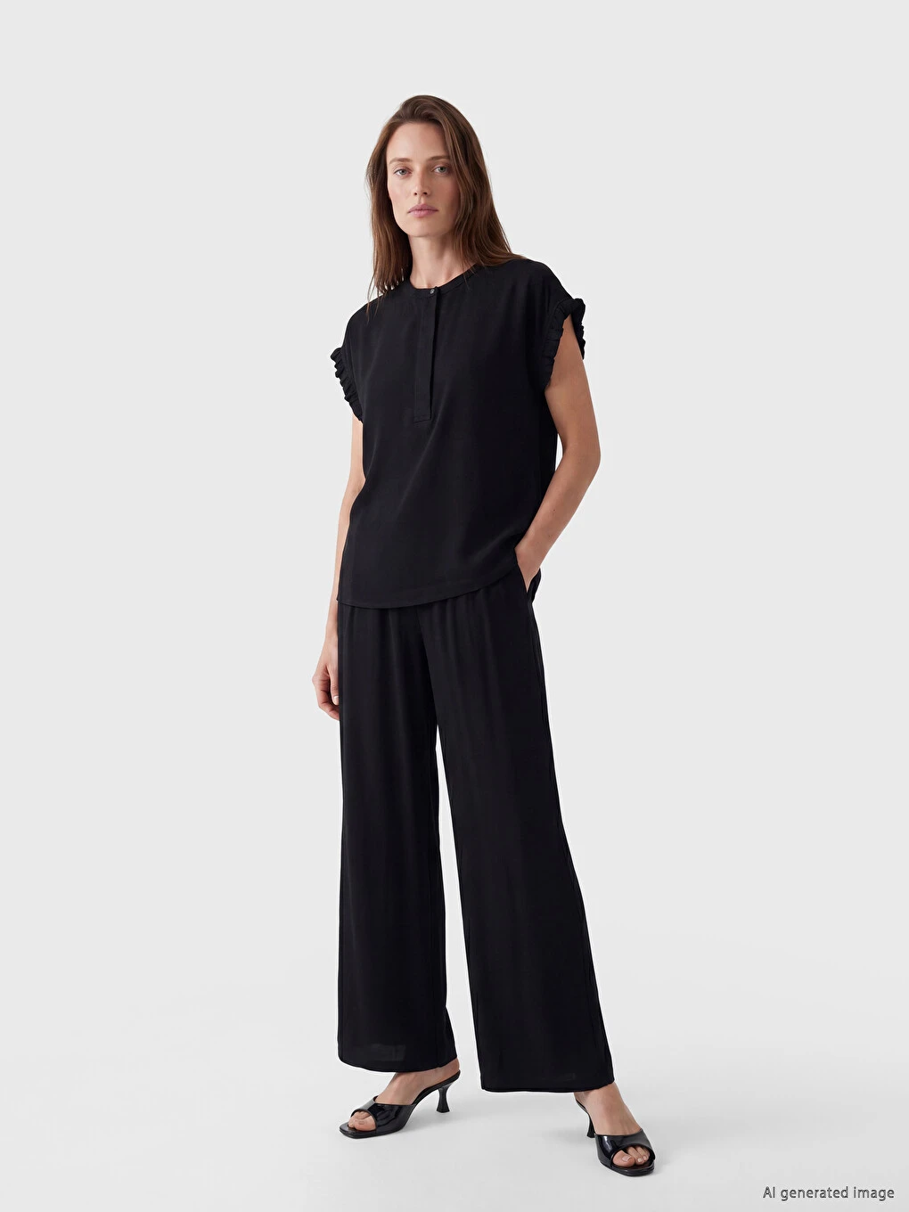 LCW Grace Bluza Sa Ruskom Kragnom I Naborima