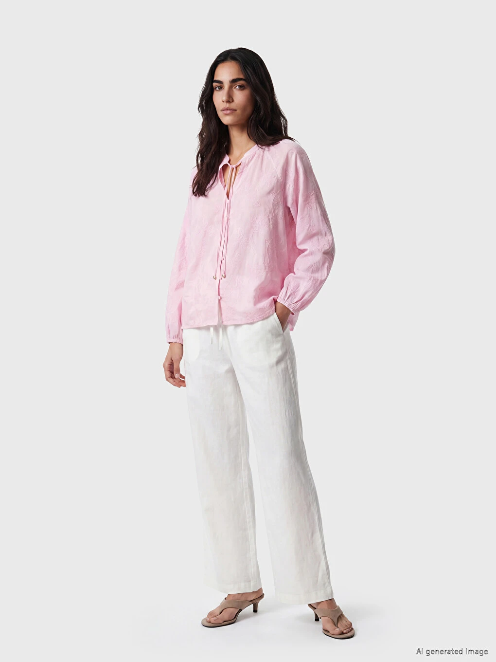 LCW Vision Vezeni Preveliko 100% Pamuk Bluza