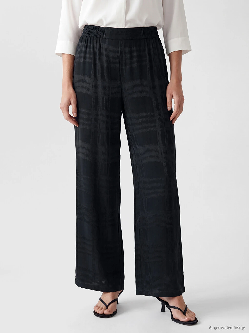 LCW EVERYDAY Loose Fit Karirane Ženske Pantalone