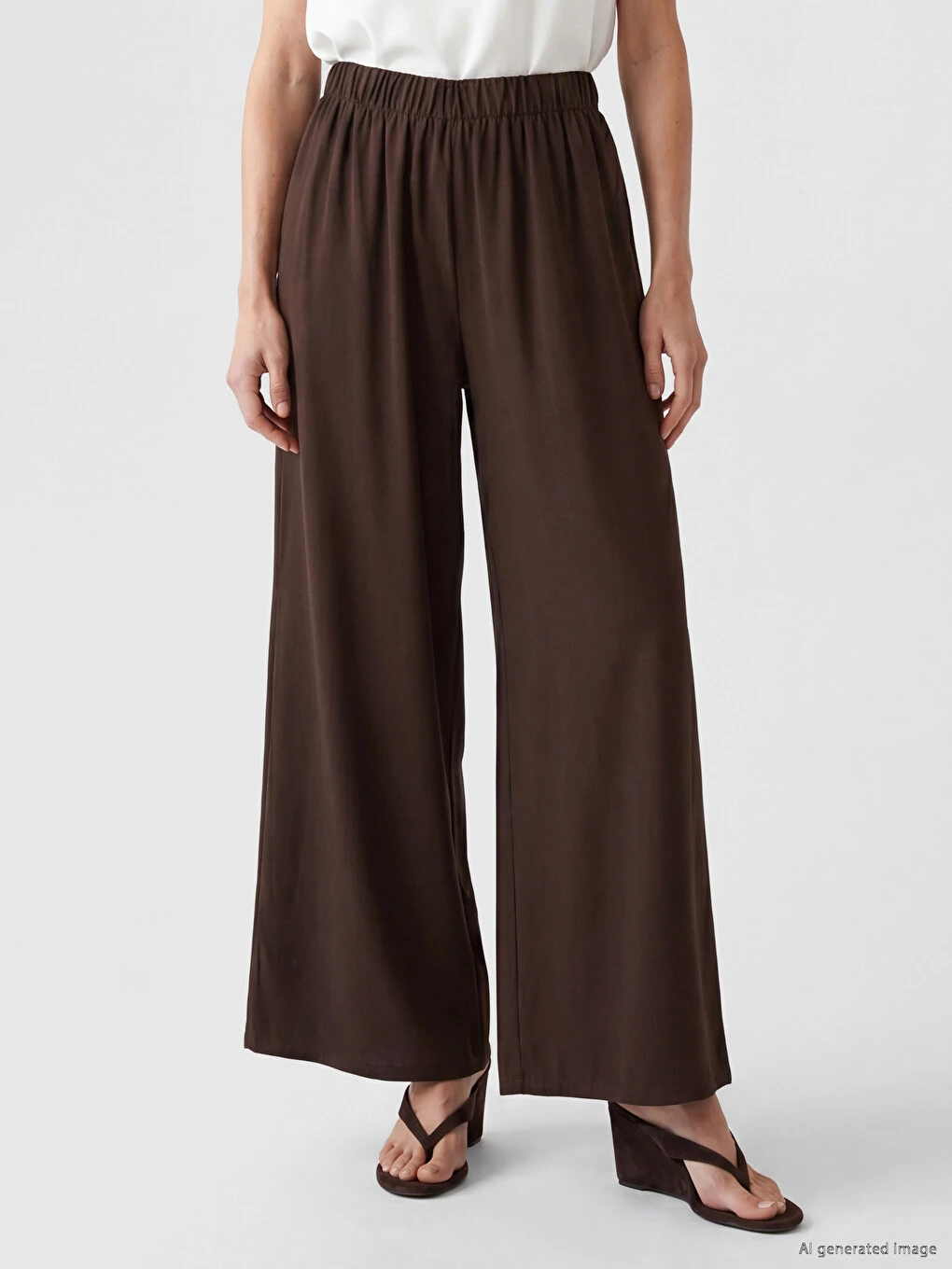LCW EVERYDAY Elastični Struk Široke Nogavice Ženske Pantalone