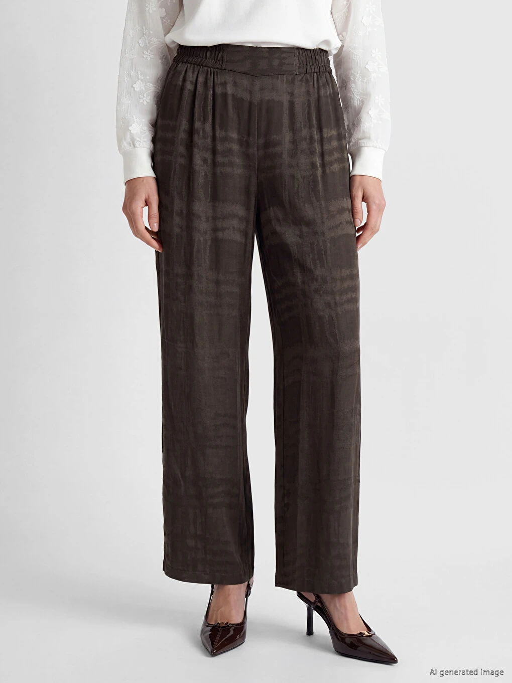 LCW EVERYDAY Loose Fit Karirane Ženske Pantalone