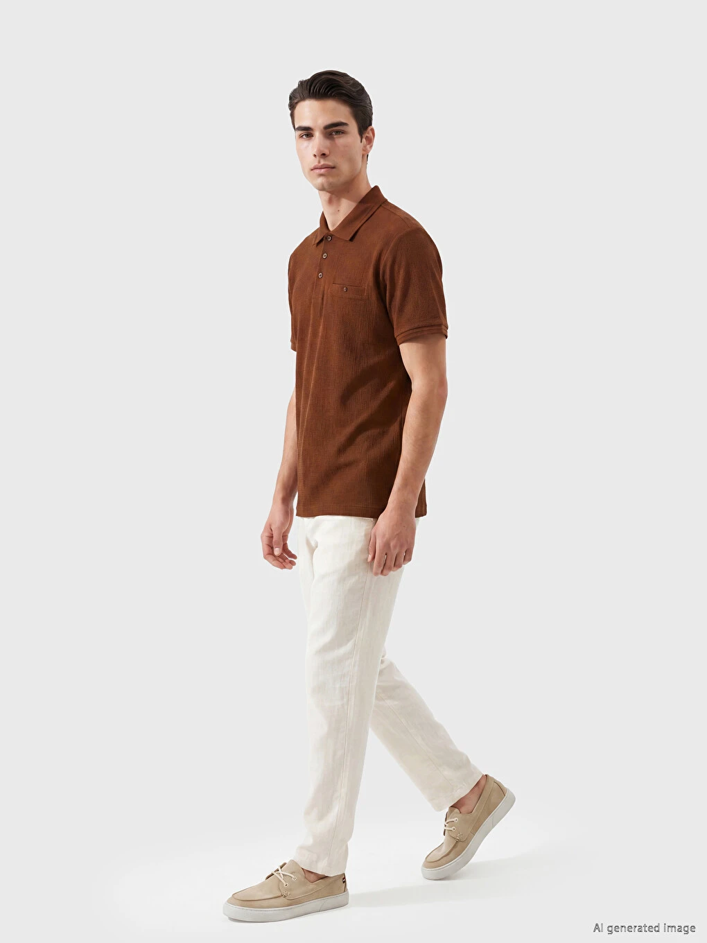 LCWAIKIKI Classic Regular Fit Polo Kragna Strukturirana Muška Majica