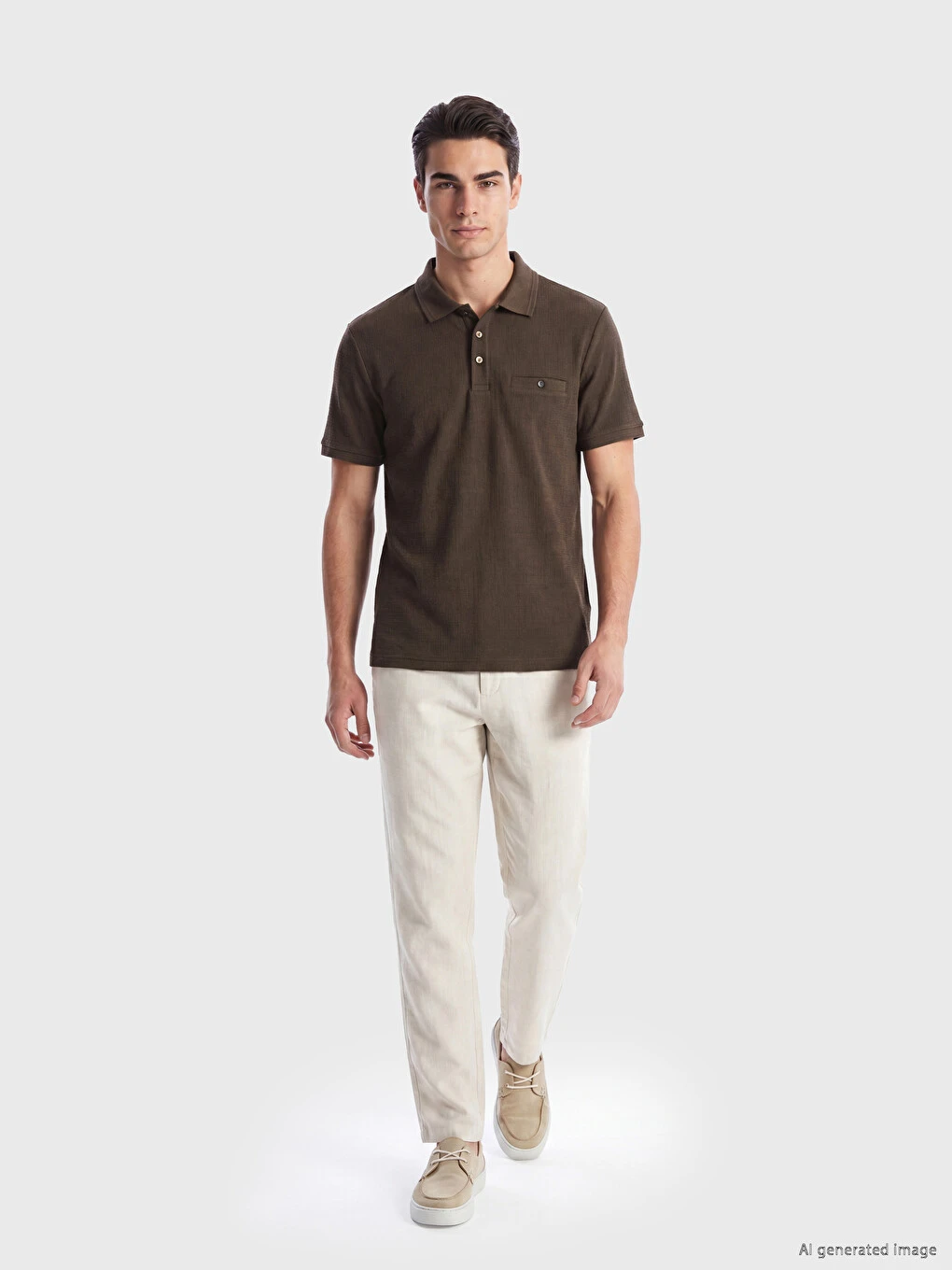 LCWAIKIKI Classic Regular Fit Polo Kragna Strukturirana Muška Majica