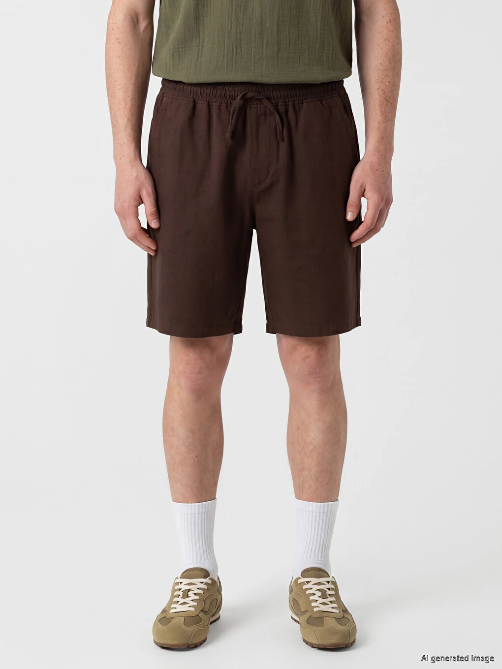 XSIDE Regular Fit Lanenog Izgleda Muški Šorts
