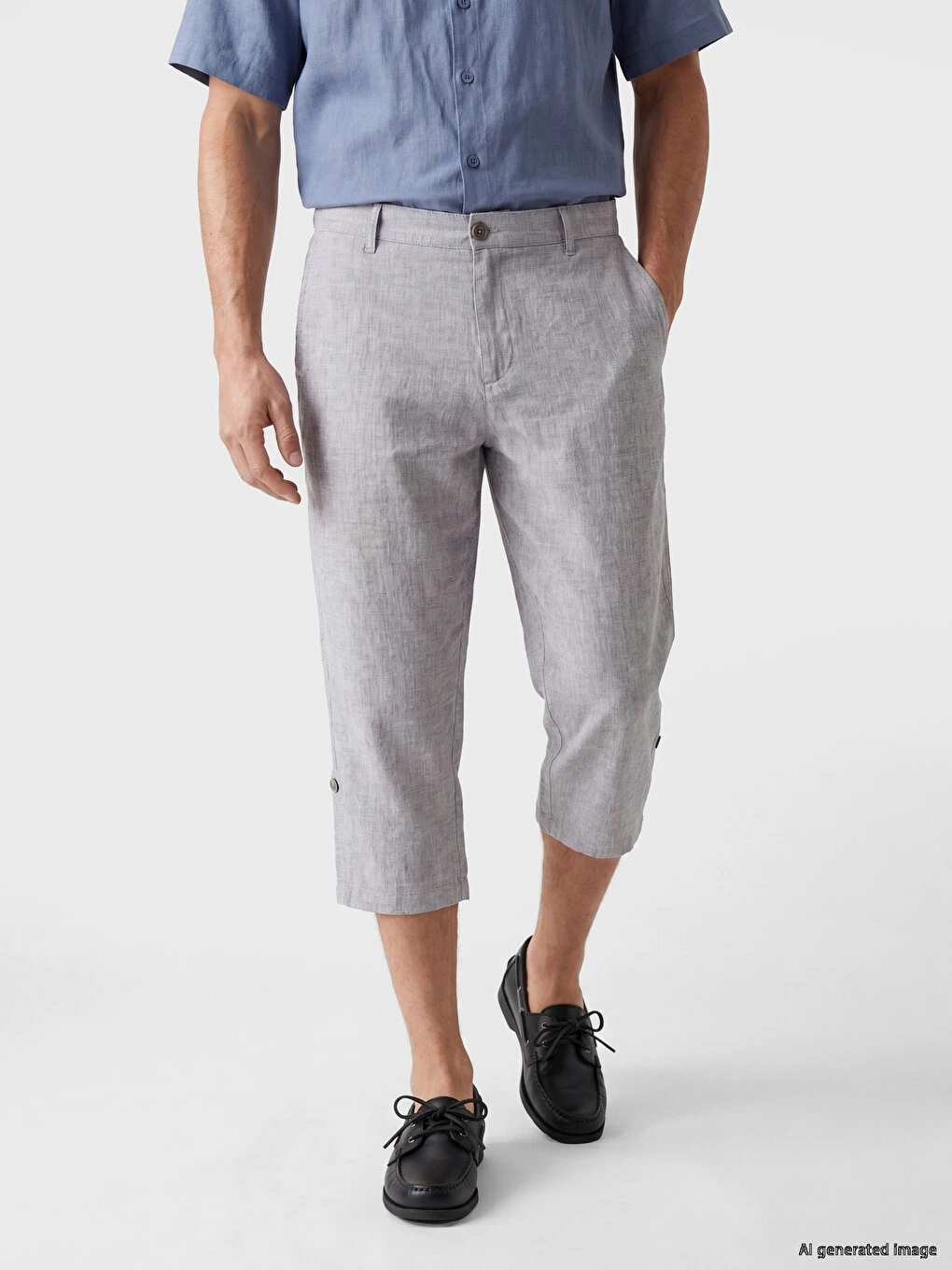 LCWAIKIKI Classic Regular Fit Muški Šorts Od Mešavine Lana