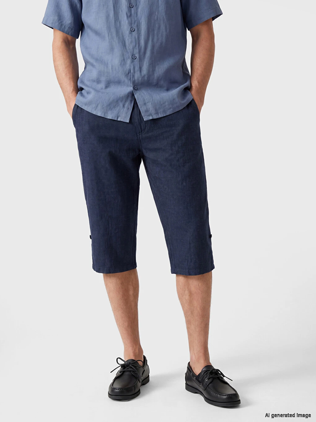 LCWAIKIKI Classic Regular Fit Muški Šorts Od Mešavine Lana