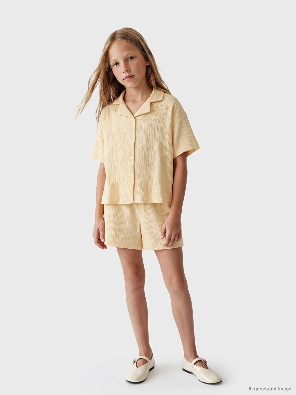 LCW Kids Devojčiji Muslin Kratak Komplet