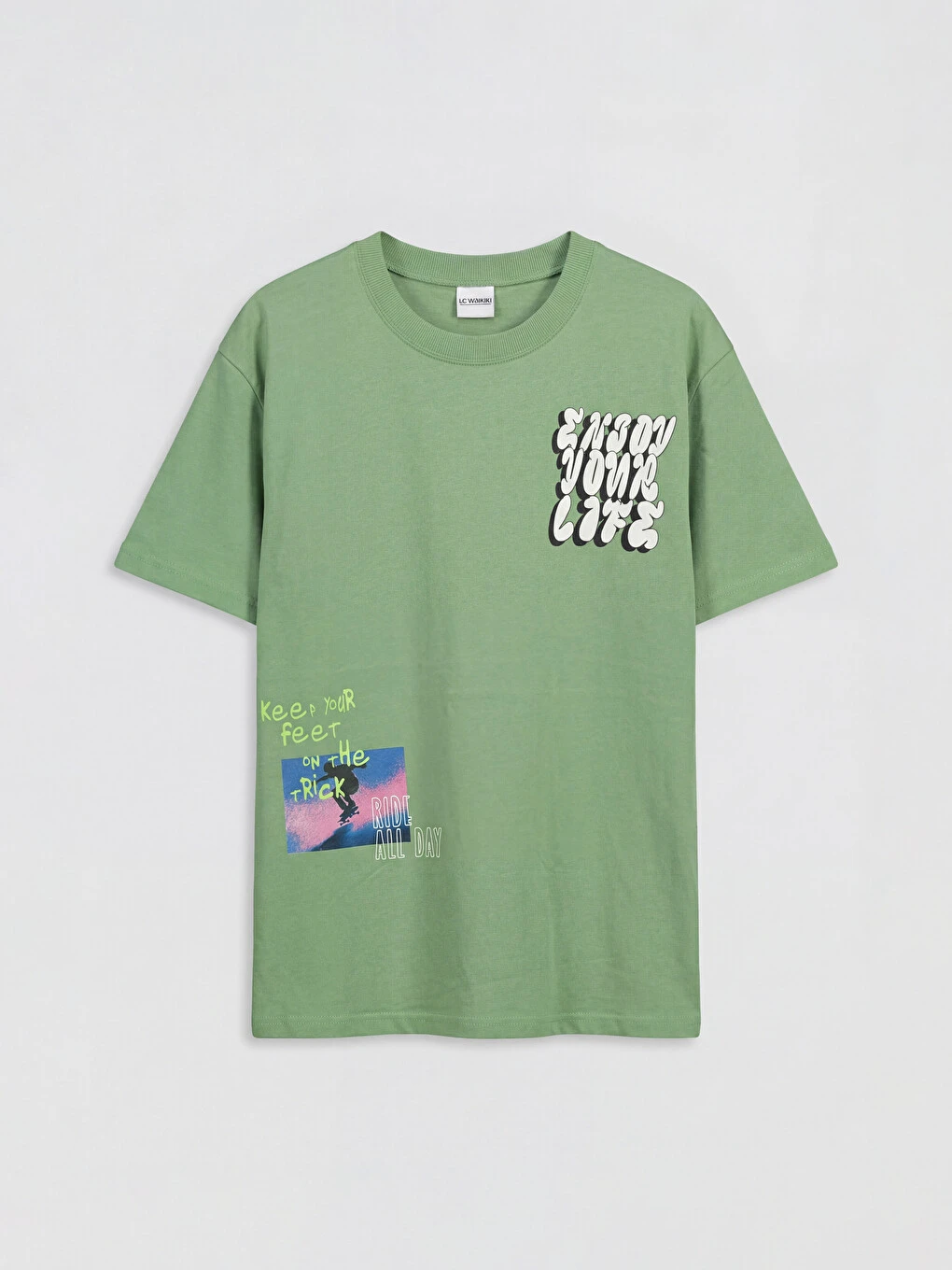 LCW Kids Dečija Majica Sa Okruglim Izrezom I Štampom