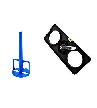 Double-sided conduit carrier drilling template set two sided