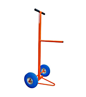 Transport trolley for cable winch