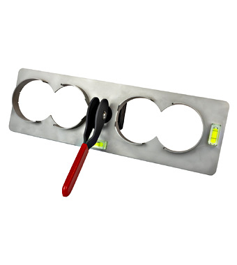 Flush-mounted drilling template 82 mm, 5-gang