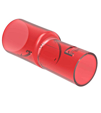 Transition coupling M20/M25 transparent-red